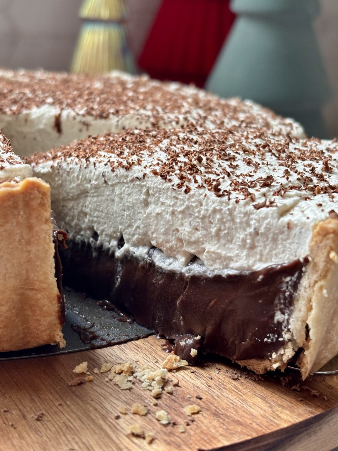 Chocolate Fudge Pie with Espresso Whipped Cream - thehomechefmomma.com
